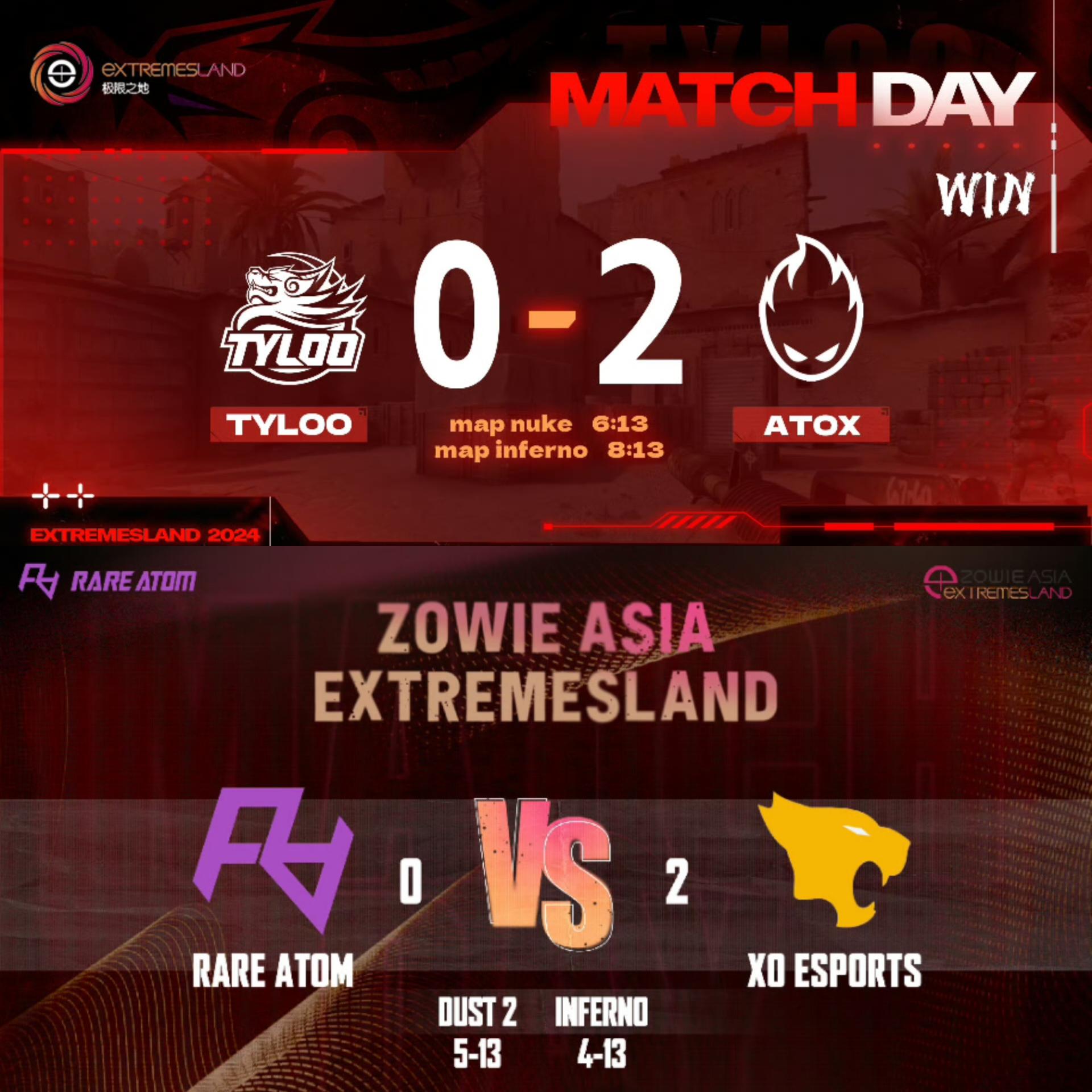 极限之地CS2：TYLOO与RA接连惨败出局，无缘主场决赛