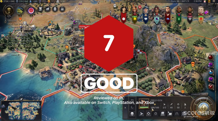 IGN7分，均分81：《文明7》媒体评分汇总