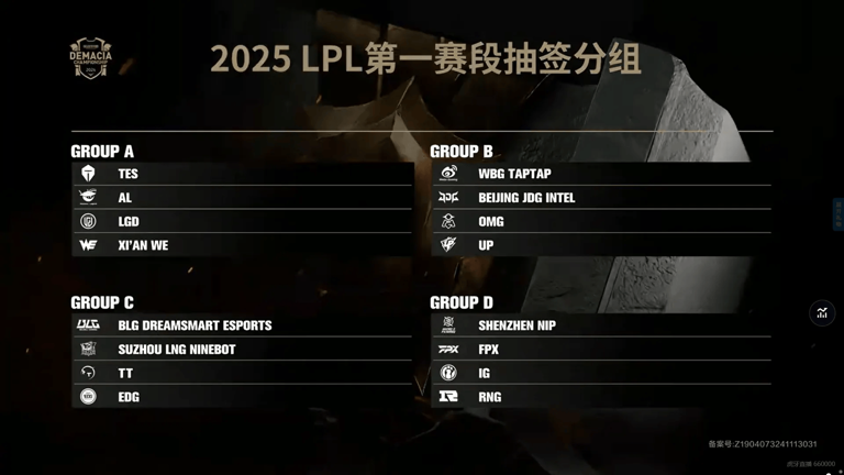 NIP、IG出局后，D组成为LPL第一赛段唯一全部无缘四强的小组