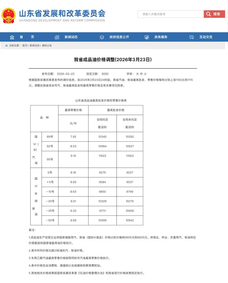 油价调整通知：4月7日24时，国内成品油价格将调整，预计继续上涨0.17元/升-0.20元/升
