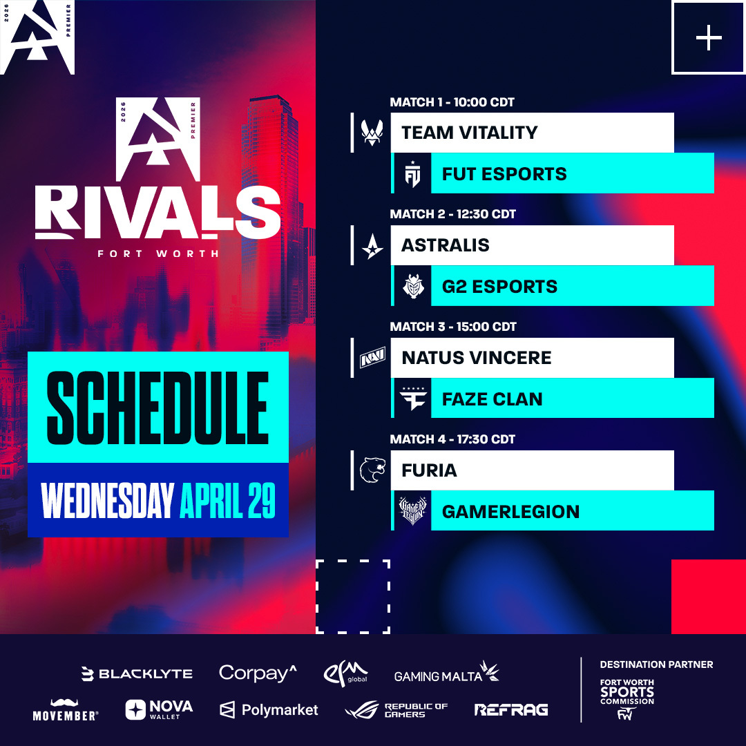 BLAST对抗赛今夜预告：Vitality vs FUT、NAVI vs FaZe