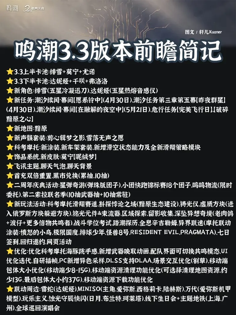 鸣潮兑换码 | 鸣潮3.3版本前瞻兑换码速领!