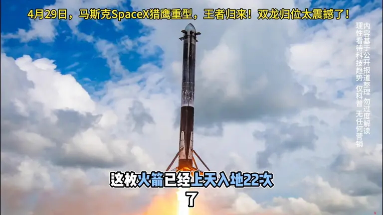 马斯克牛，猎鹰重型王者归来! 双龙归位太震撼了!