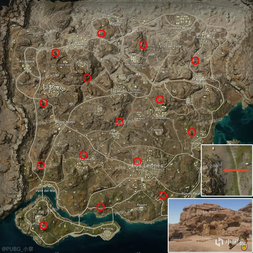 【米拉玛密室】PUBG新版本米拉玛密室点位图!