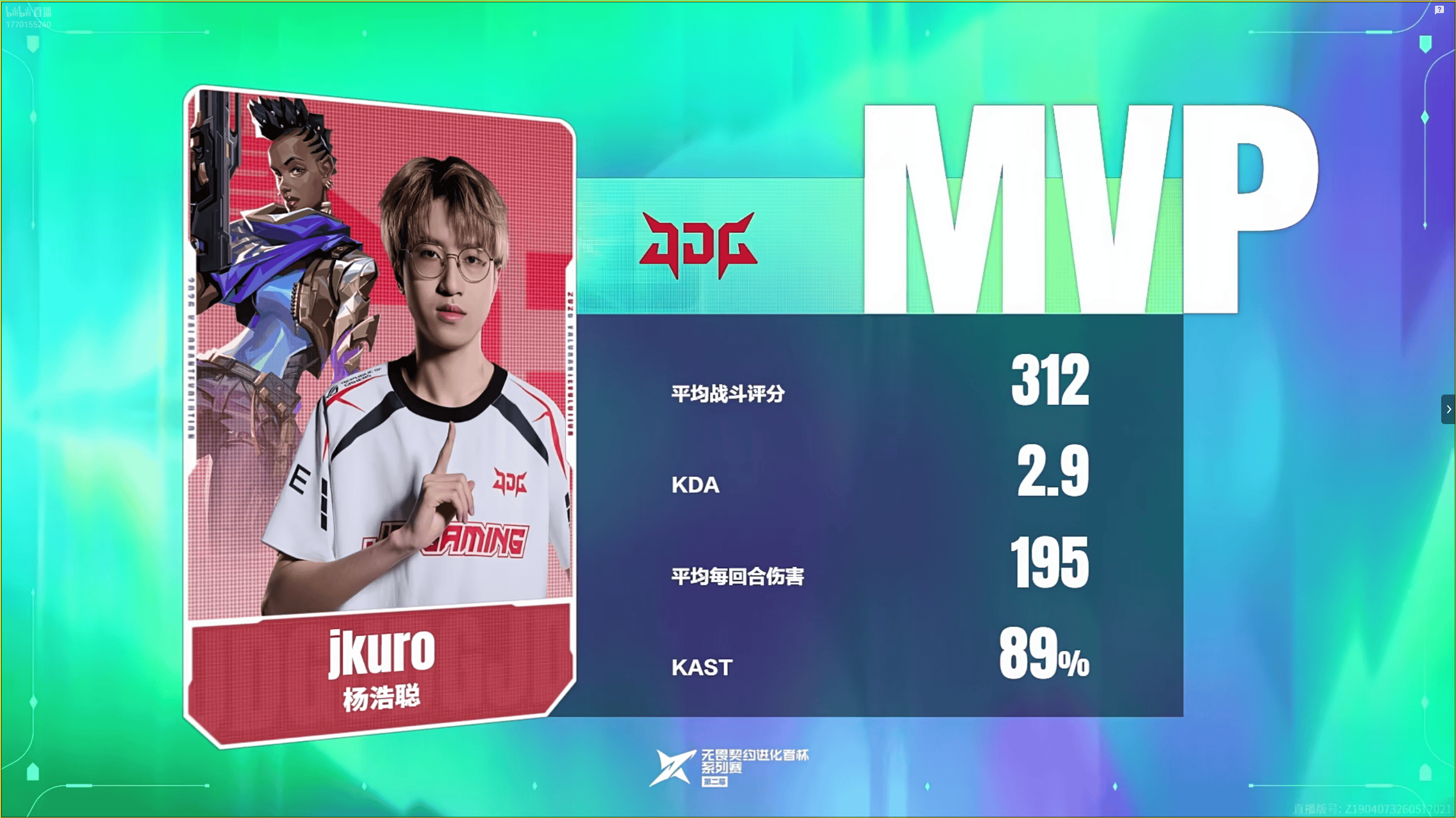 312战斗评分2.9KDA，jkuro斩获JDG对阵XLG图三MVP