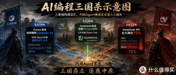AI编程三国杀：DS Harness vs Claude Code vs Cursor