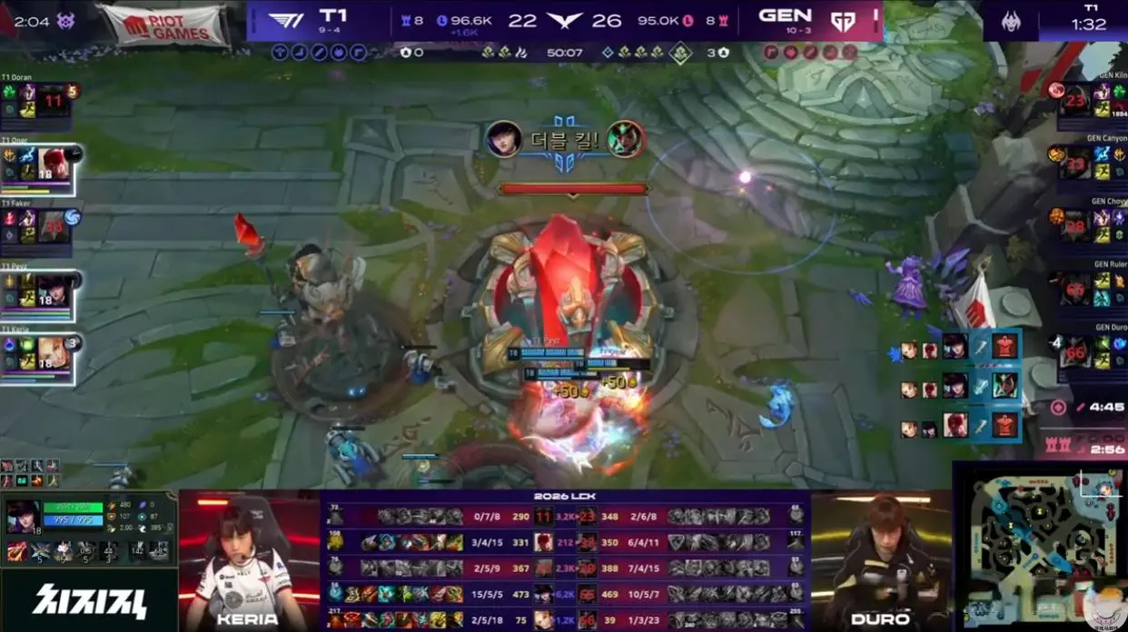 Faker神卡墙秒Ruler让一追二逆转GenG!确实不一样了