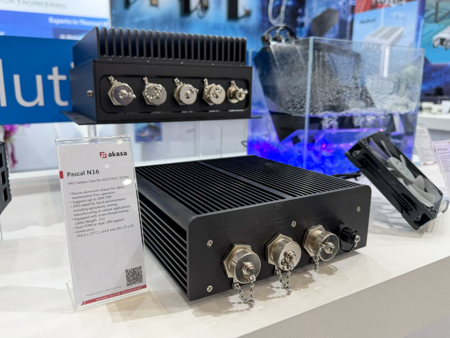 Akasa 展出 Pascal N16 无风扇机箱：适配 NUC 16 Pro，IP65 防护
