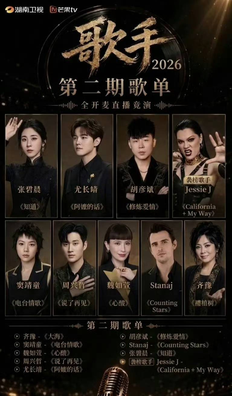 歌手齐豫实力再夺冠，窦靖童飙升让人惊喜，Jessie J袭榜谁最遗憾?