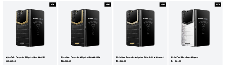 Vertu AlphaFold折叠屏发布 起售价近5万元