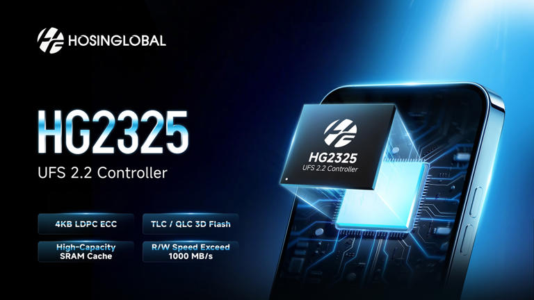 宏芯宇发布自研 UFS 2.2 主控芯片 HG2325，22nm 制程