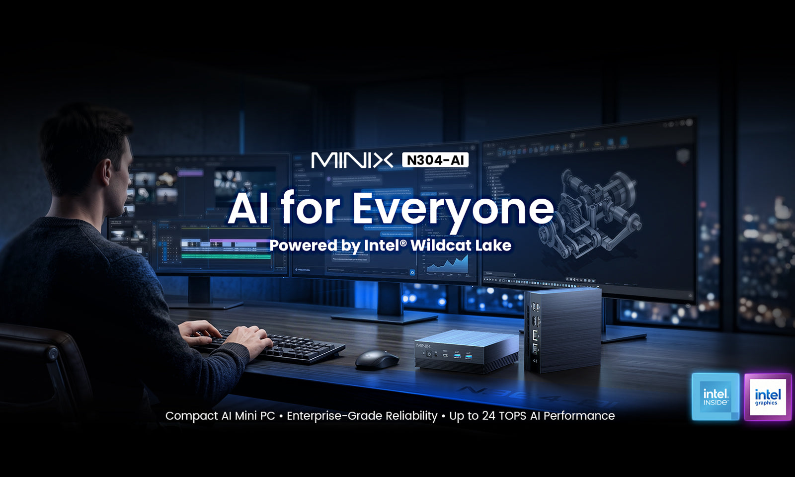 MINIX 宣布 "Wildcat Lake" 迷你主机 N304-AI：具备双千兆网口