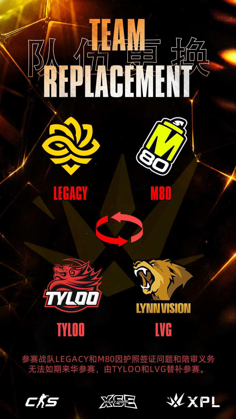 TYLOO、LVG确认出战XPL广州，中国战队将在主场迎战世界强队