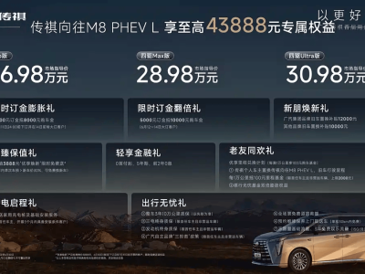 传祺向往M8 PHEV L与E8 PHEV上市 丰富配置与续航表现引关注
