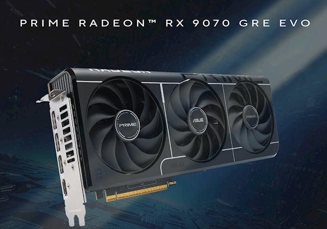 华硕推Prime RX 9070 GRE双版本EVO更紧凑