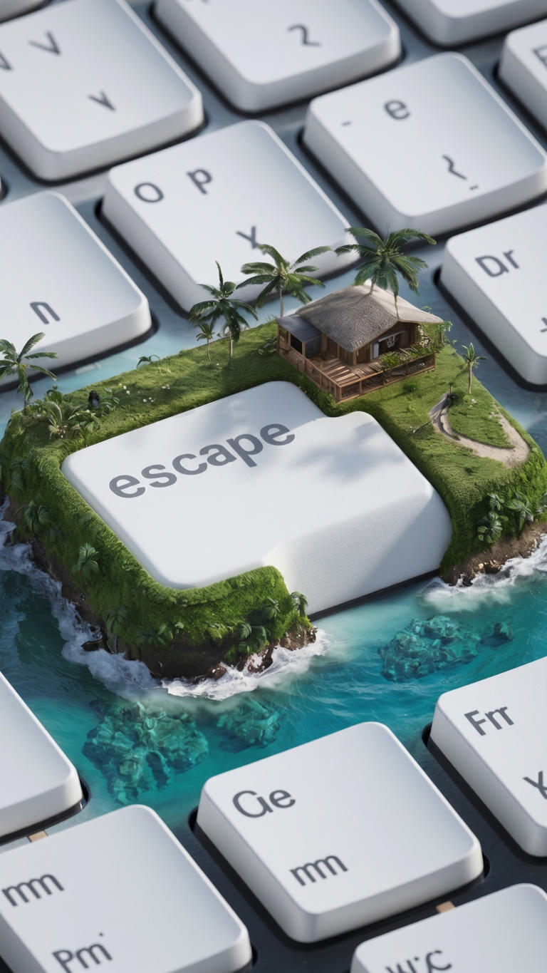 按一下Escape，秒变热带岛主! 你的键盘藏了个度假胜地