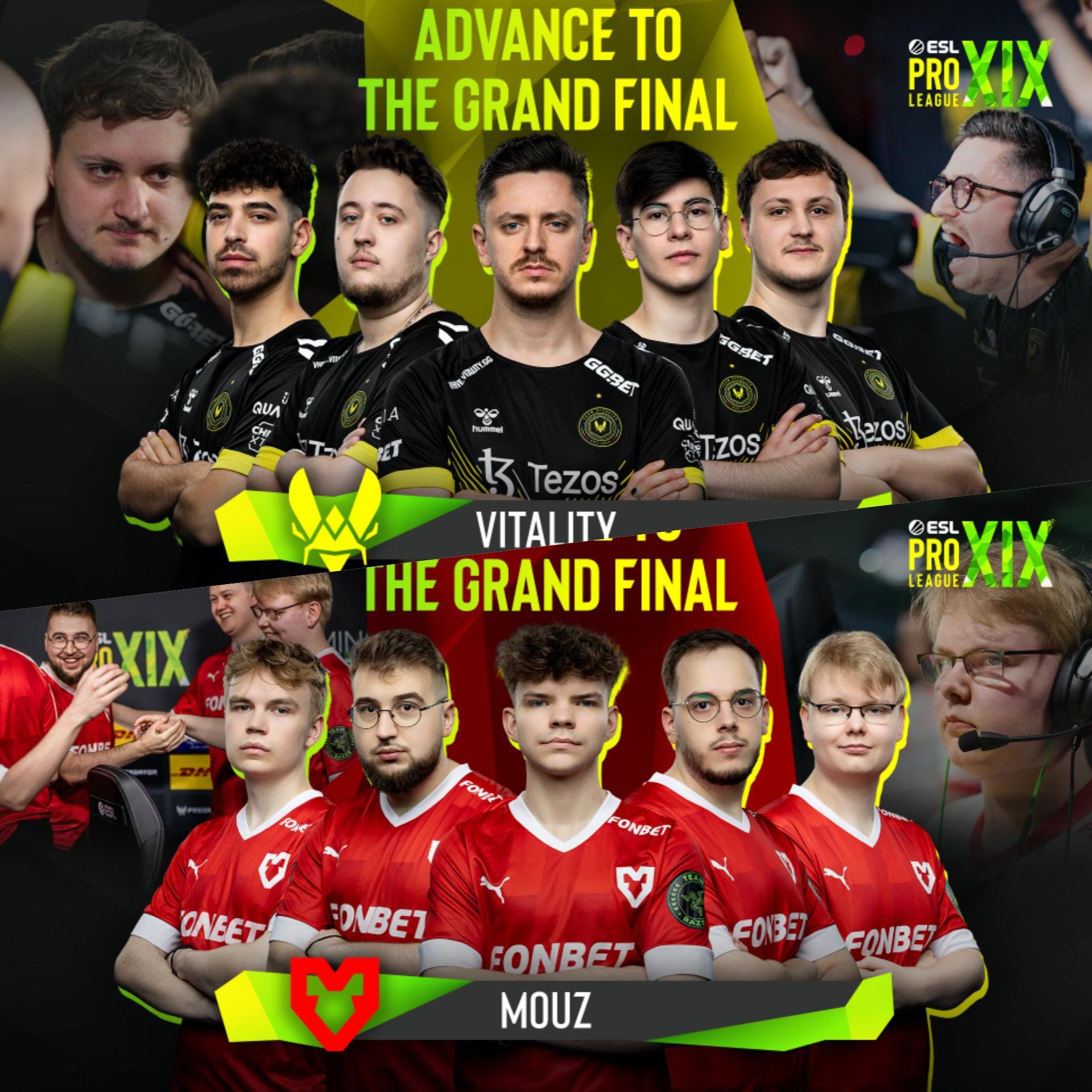 CS2 EPL半决赛：Vitality与MOUZ让一追二携手会师总决赛